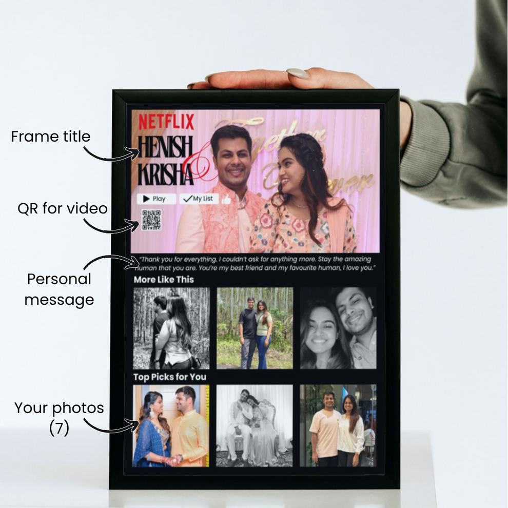 Netflix Themed Anniversary Frame – artbykrii